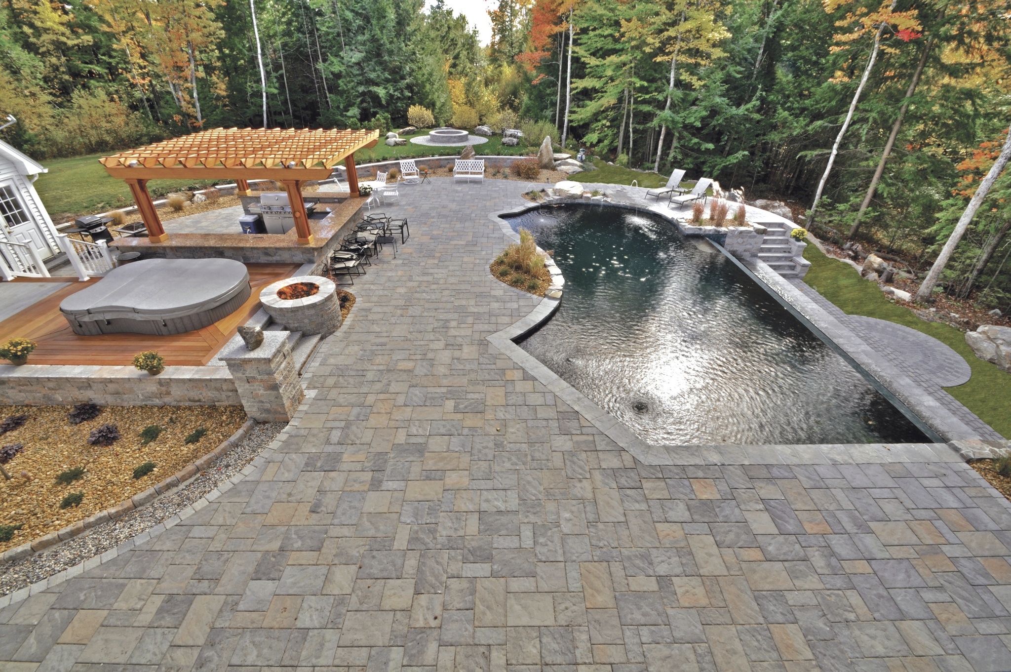 Infinity Pool Hardscape and Design for your backyard