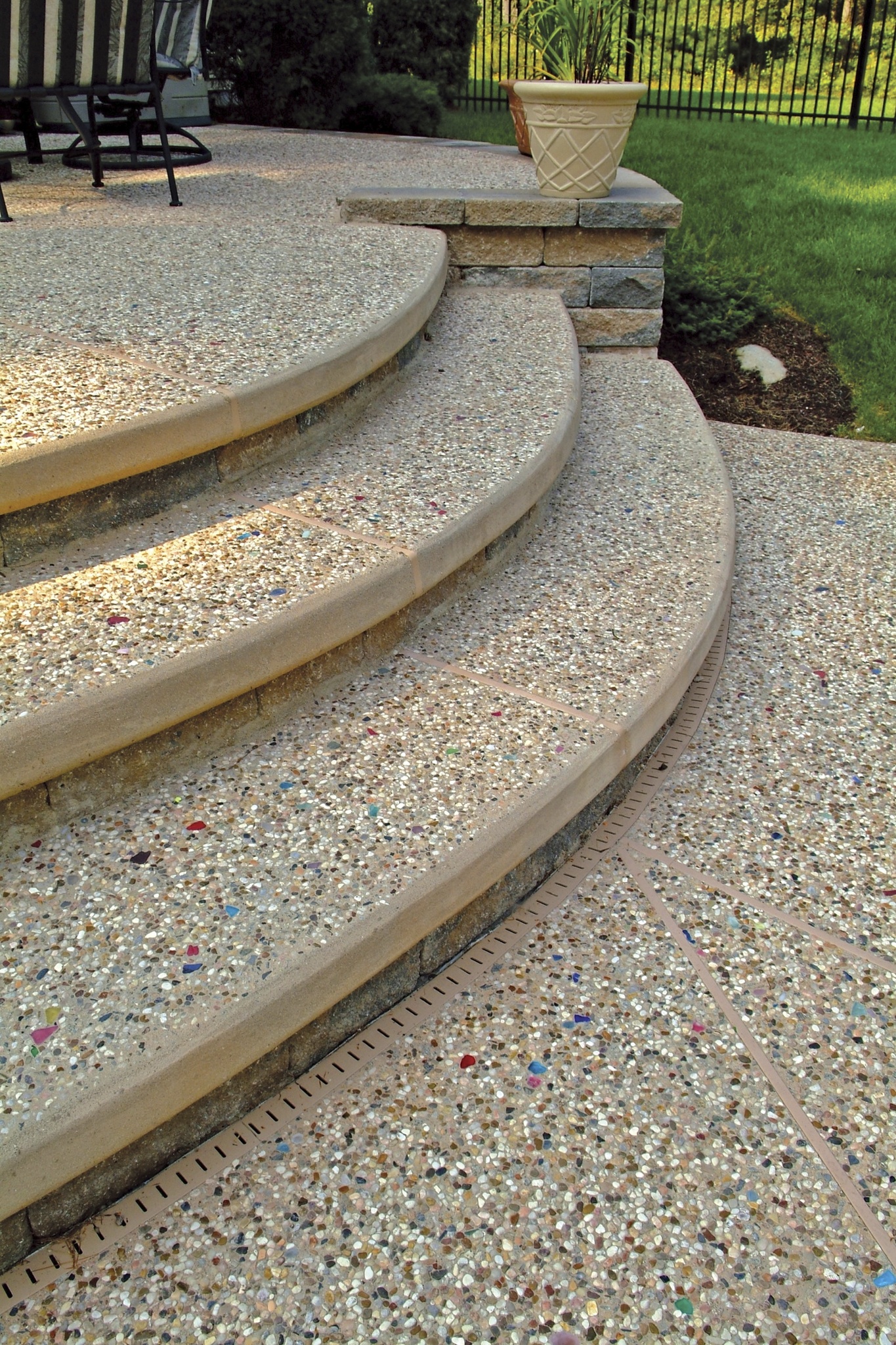 Poured Steps using concrete poured into forms