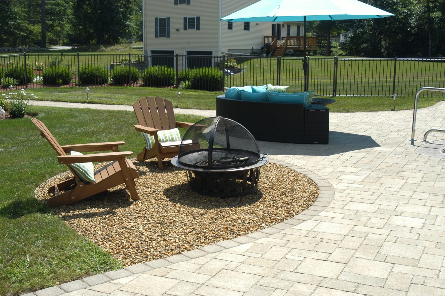 8. Pavers with River Rock